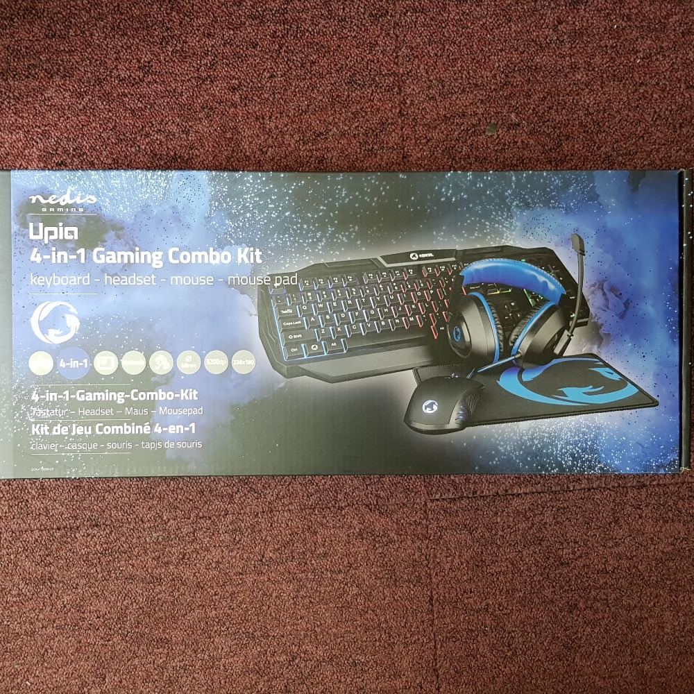 New * Nedis Gaming Combo Kit | 4-in-1 Keyboard, Headse - Own4Less